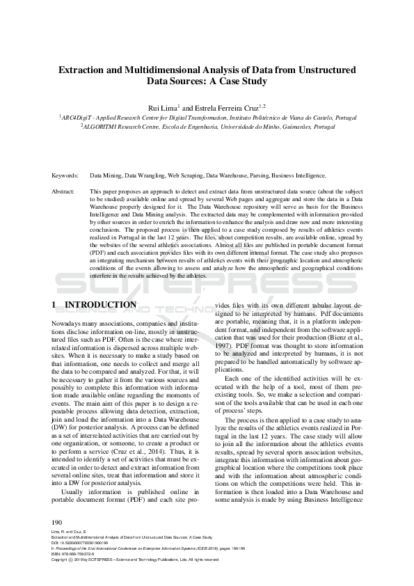 Pdf Extraction And Multidimensional Analysis Of Data From