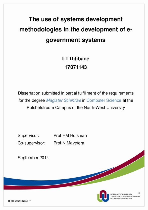 (PDF) The use of systems development methodologies in the development ...