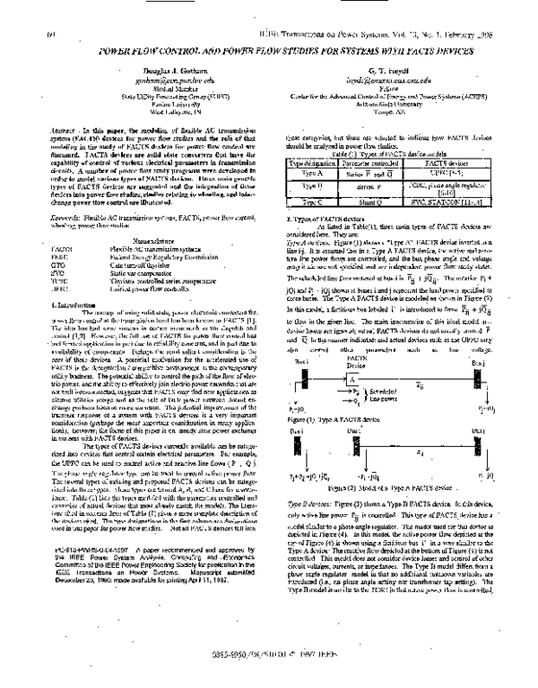 (PDF) Power flow control and power flow studies for systems with FACTS devices