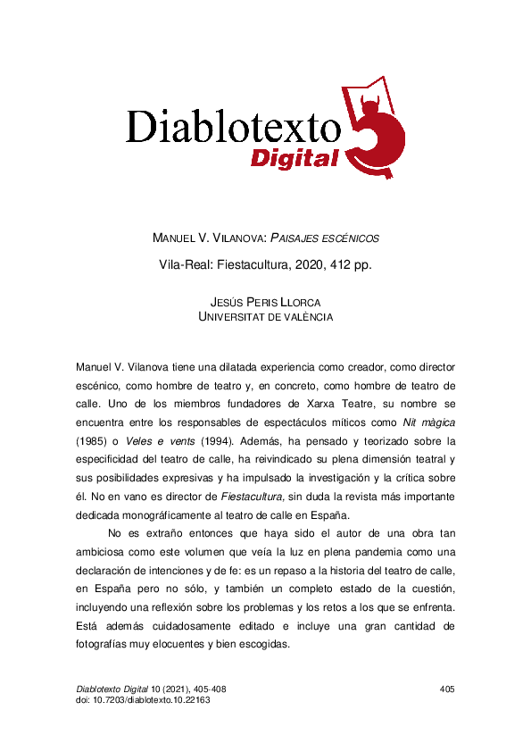 (PDF) Manuel V. Vilanova: "Paisajes Escénicos