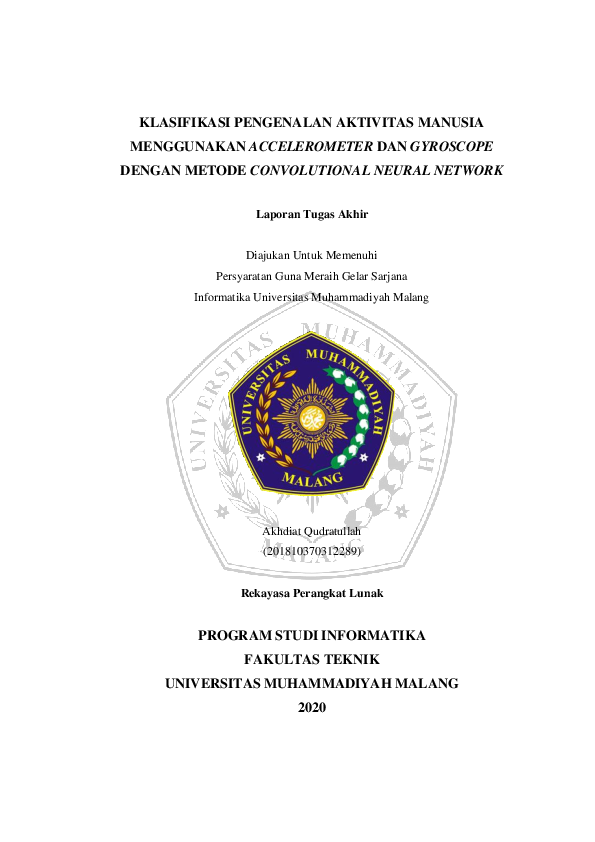 (PDF) Klasifikasi Pengenalan Aktivitas Manusia Menggunakan Accelerometer Dan Gyroscope Dengan ...