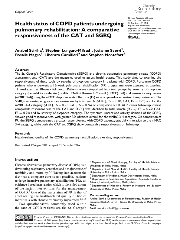(PDF) Health status of COPD patients undergoing pulmonary ...