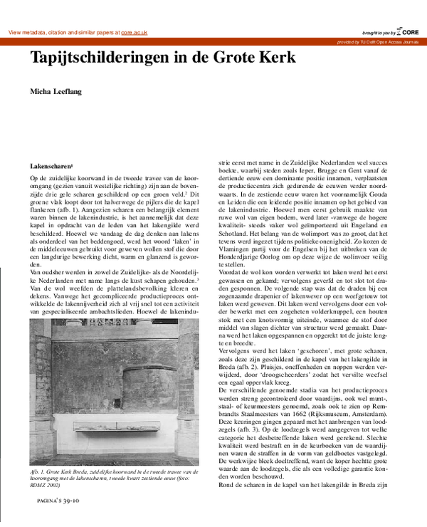 (PDF) Tapijtschilderingen in de Grote Kerk