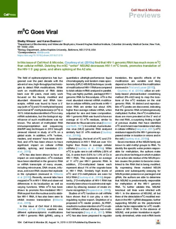 (PDF) m5C Goes Viral