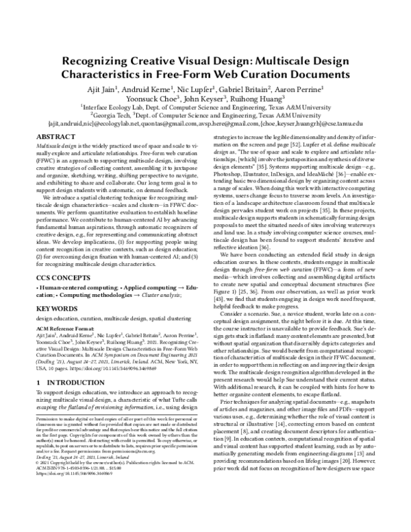 (PDF) Automated Recognition of Multiscale Design in FFWC