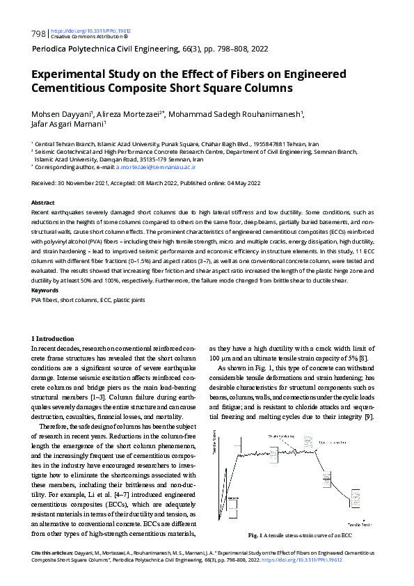 (PDF) Experimental Study on the Effect of Fibers on Engineered ...