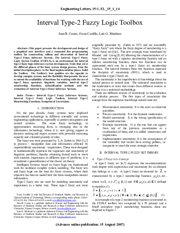 (PDF) Interval Type-2 Fuzzy Logic Toolbox
