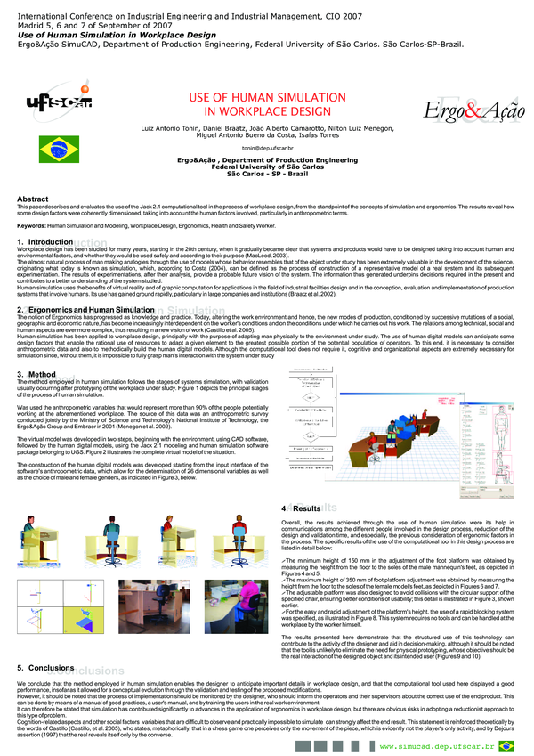 (PDF) Use of human simulation in workplace design (EN)