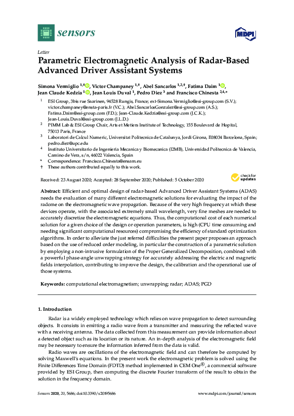 (PDF) Parametric Electromagnetic Analysis of Radar-Based Advanced Driver Assistant Systems
