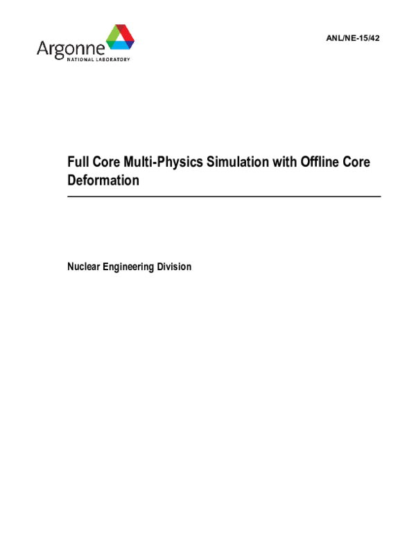 (PDF) Full Core Multiphysics Simulation with Offline Mesh Deformation