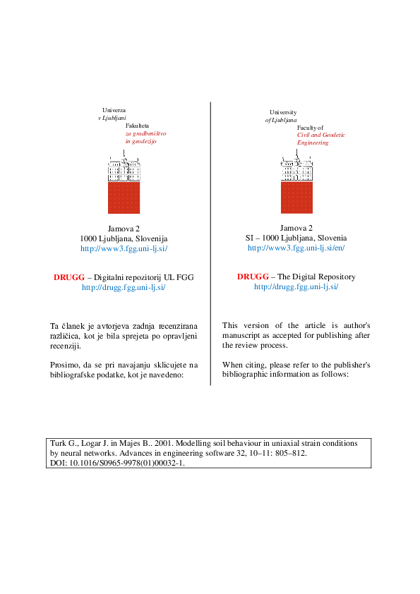 (PDF) Modelling soil behaviour in uniaxial strain conditions by neural networks