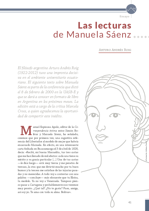 (PDF) Las lecturas de Manuela Sáenz