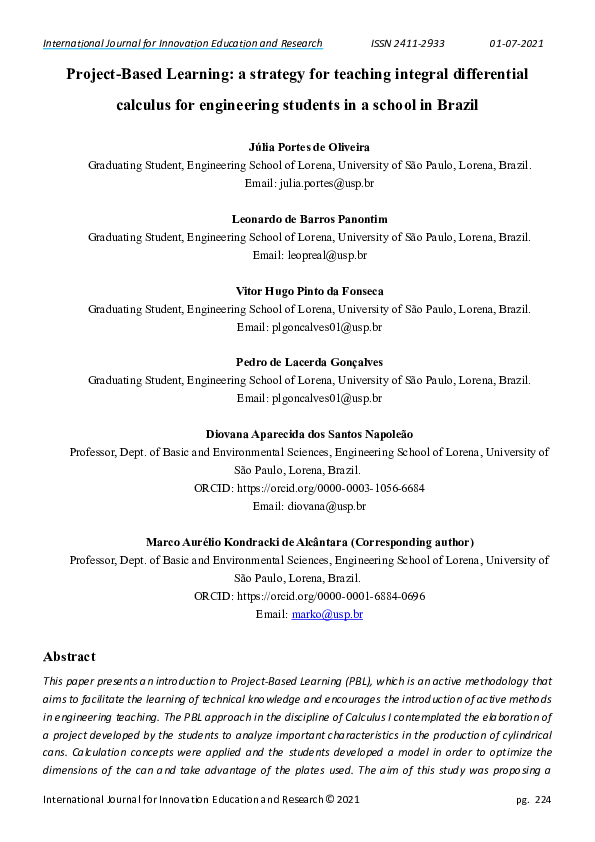 (PDF) Project-Based Learning