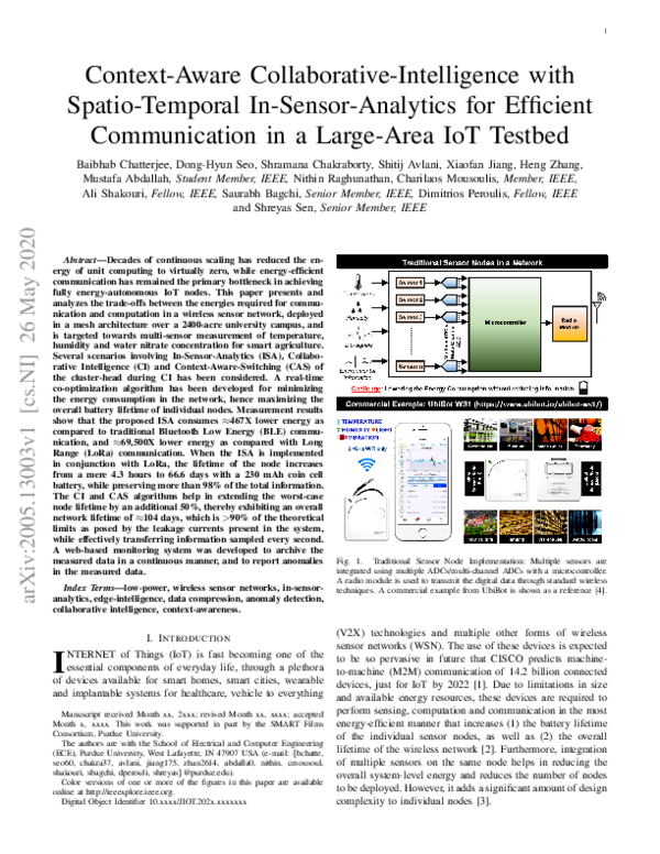(PDF) Context-Aware Collaborative Intelligence With Spatio-Temporal In-Sensor-Analytics for ...