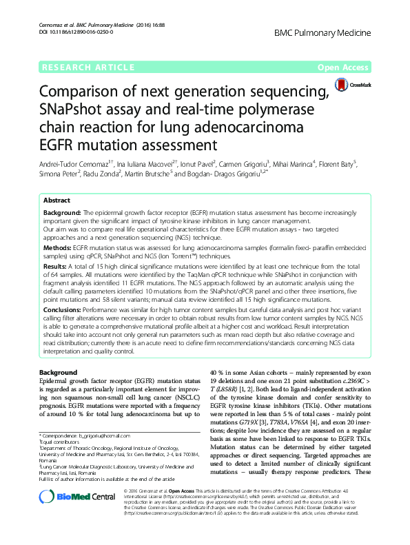 Pdf Comparison Of Next Generation Sequencing Snapshot Assay And Real