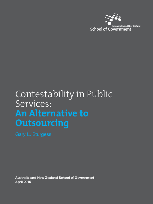 (PDF) Contestability in public services - an alternative to outsourcing