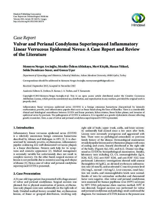 (PDF) Vulvar and Perianal Condyloma Superimposed Inflammatory Linear ...