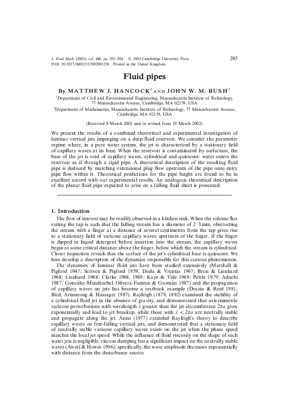 (PDF) Fluid pipes