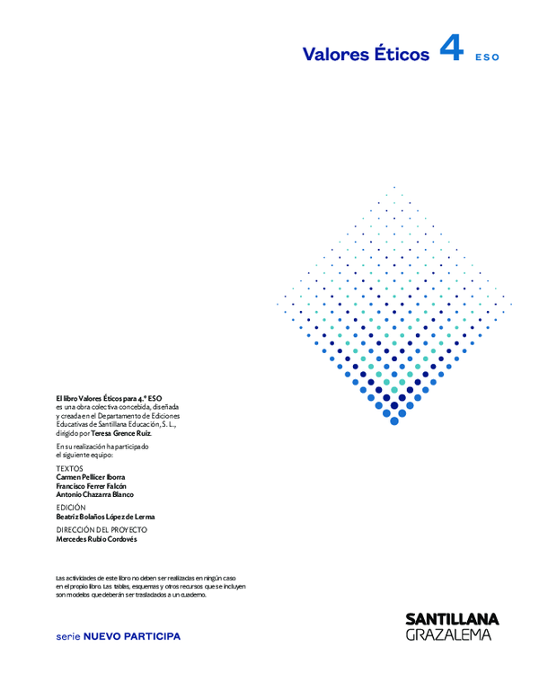 (PDF) El libro Valores Éticos para 4.º ESO es una obra colectiva ...
