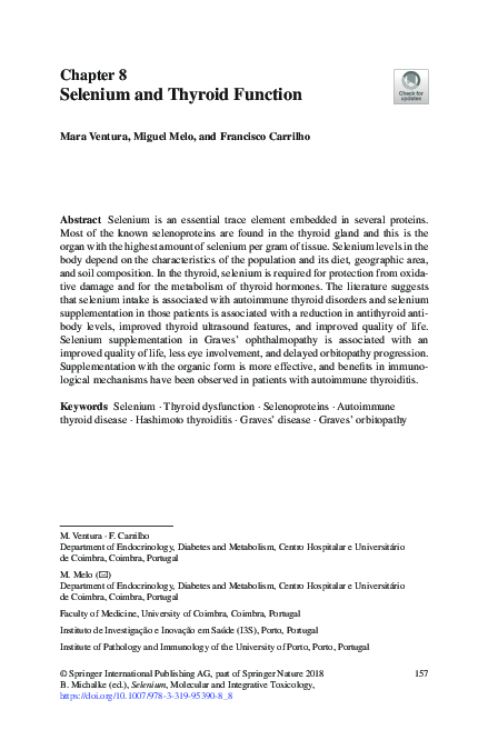 (PDF) Selenium and Thyroid Function