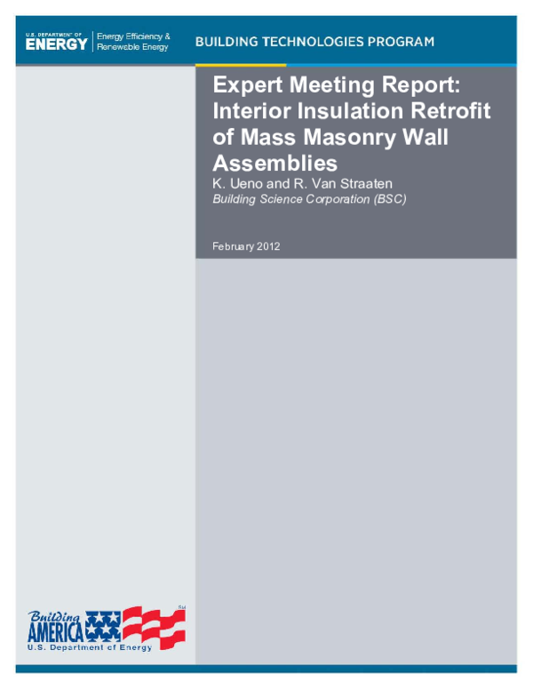(PDF) Expert Meeting Report: Interior Insulation Retrofit of Mass ...