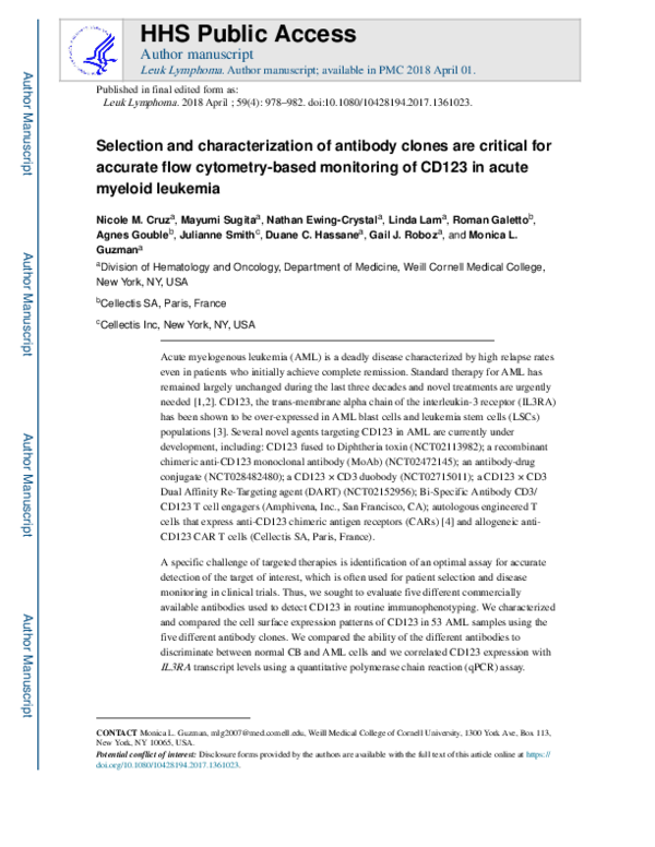 (PDF) Selection and characterization of antibody clones are critical ...
