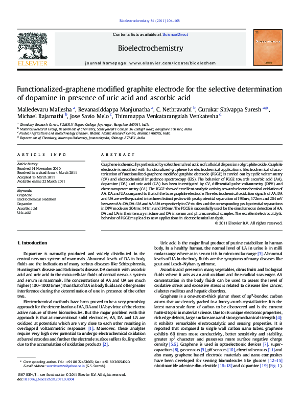 (PDF) Functionalized-graphene modified graphite electrode for the ...