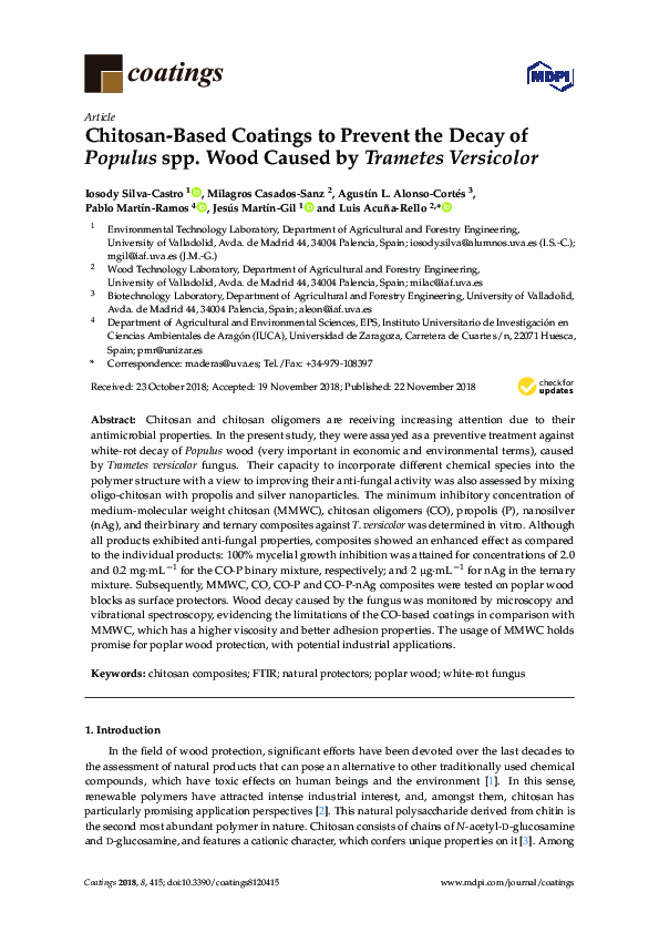 (PDF) Chitosan-Based Coatings to Prevent the Decay of Populus spp. Wood ...