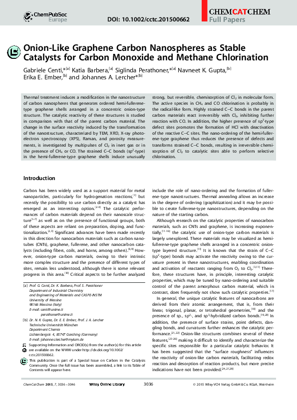 (PDF) Onion-Like Graphene Carbon Nanospheres as Stable Catalysts for Carbon Monoxide and Methane ...