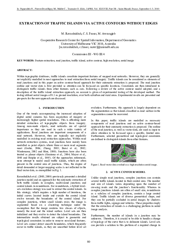(PDF) Extraction of Traffic Islands via Active Contours Without Edges ...