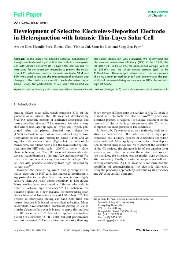 (PDF) Development of Selective Electroless-Deposited Electrode in ...