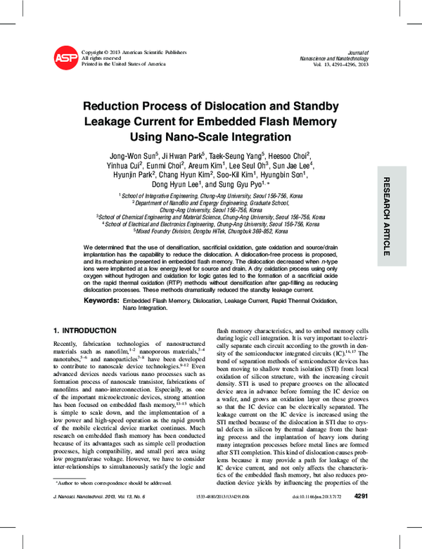 (PDF) Reduction Process of Dislocation and Standby Leakage Current for ...