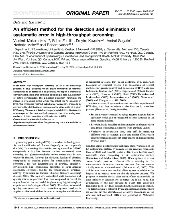 Pdf Bioinformatics Original Paper Doi101093bioinformaticsbtm145 Data And Text Mining