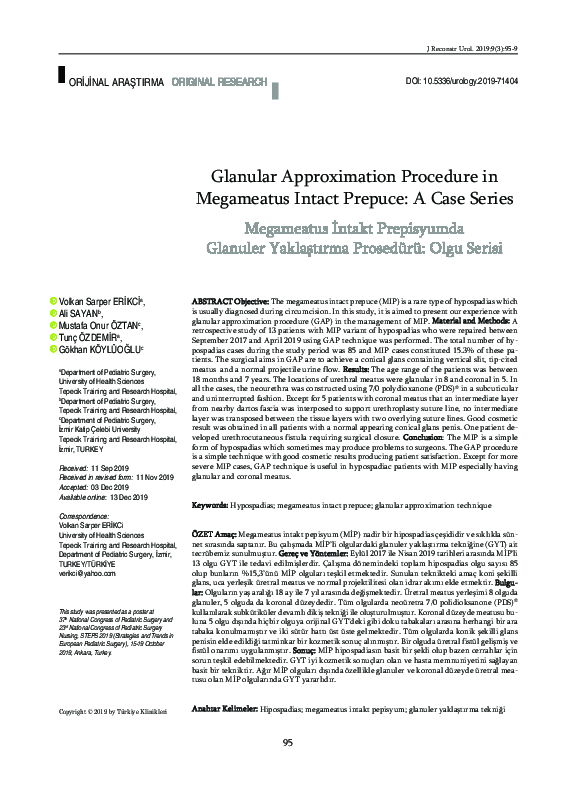 (PDF) Glanular Approximation Procedure in Megameatus Intact Prepuce: A ...