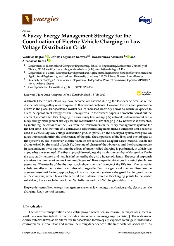 (PDF) A Fuzzy Energy Management Strategy for the Coordination of ...