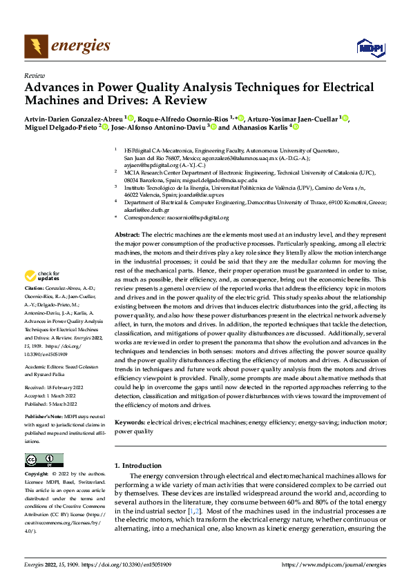 (PDF) Advances in Power Quality Analysis Techniques for Electrical ...