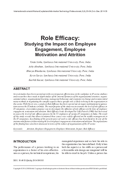 (PDF) Role Efficacy