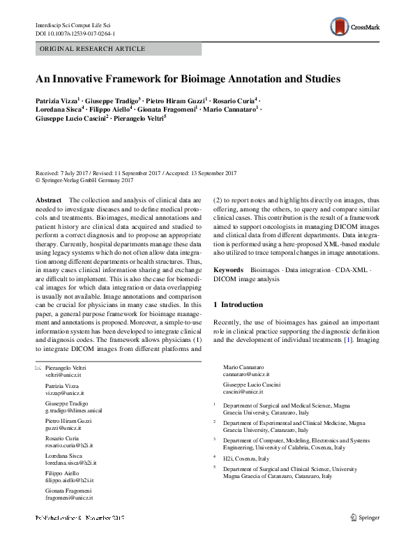 (PDF) An Innovative Framework for Bioimage Annotation and Studies