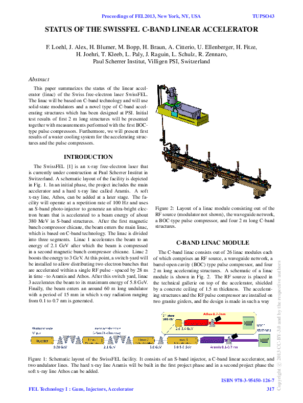 (PDF) Status of the SwissFEL C-band linear accelerator