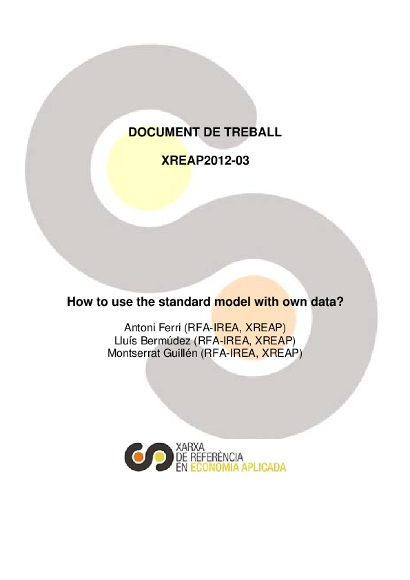 (PDF) How to Use the Standard Model with Own Data?