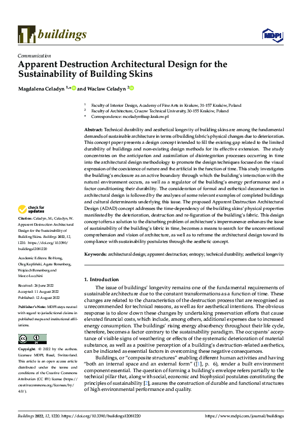 (PDF) Apparent Destruction Architectural Design for the Sustainability ...