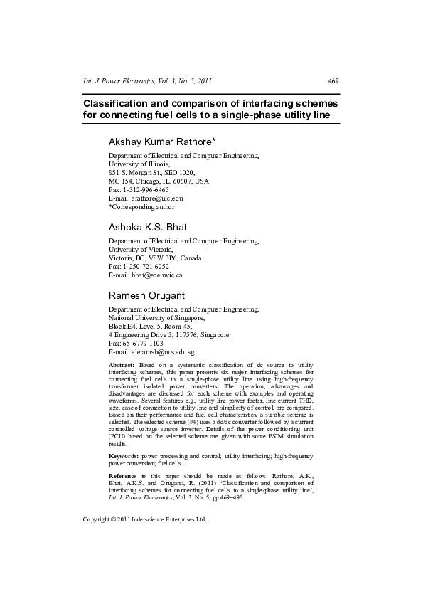 (PDF) Classification and comparison of interfacing schemes for ...