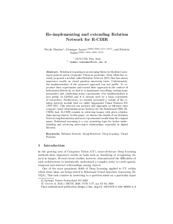 (PDF) Re-implementing and Extending Relation Network for R-CBIR