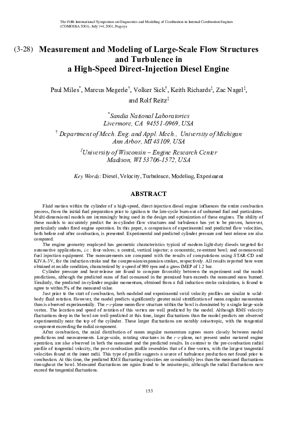 (PDF) (3-28) Measurement and Modeling of Large-Scale Flow Structures ...