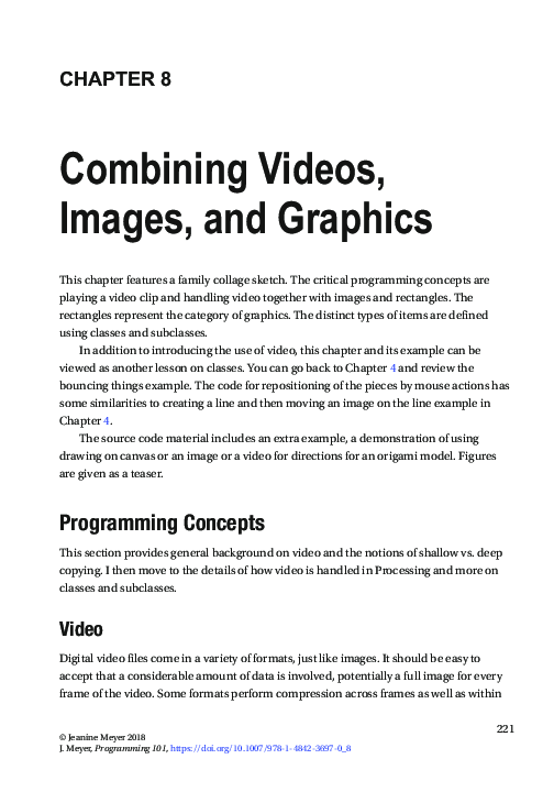 (PDF) Combining Videos, Images, and Graphics | Jeanine Meyer - Academia.edu