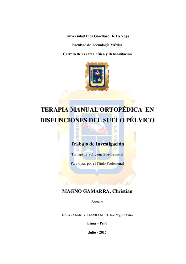 Pdf Terapia Manual Ortopédica En Disfunciones Del Suelo Pélvico