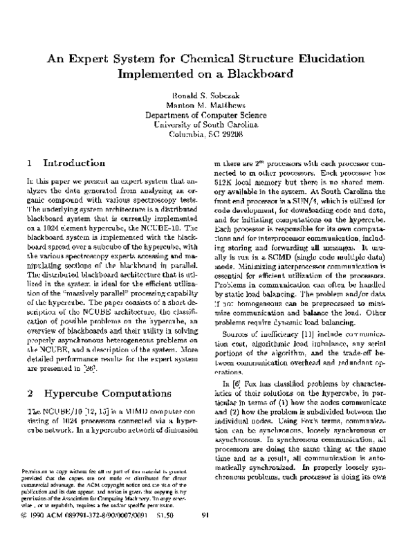 (PDF) An Expert System for Chemical Structure Elucidation Implemented ...