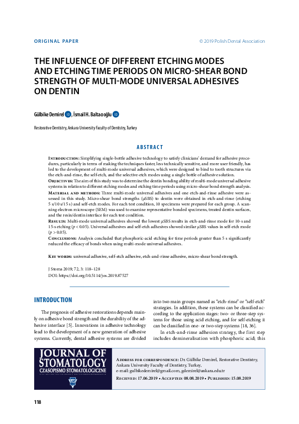 (PDF) The influence of different etching modes and etching time periods ...