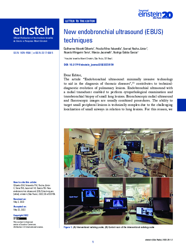 (PDF) New endobronchial ultrasound (EBUS) techniques
