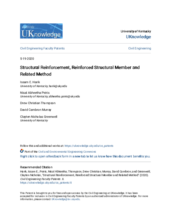 (PDF) Structural Reinforcement, Reinforced Structural Member and ...